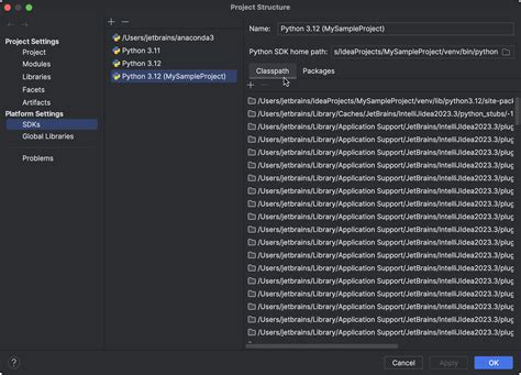配置 Python SDK IntelliJ IDEA 文档