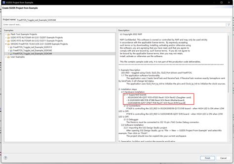 after i import the freertos package into s32ds how do i create a