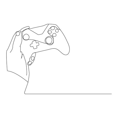 Game Controller Single Continuous Line Drawing Video Games Playstation Gaming Controller One