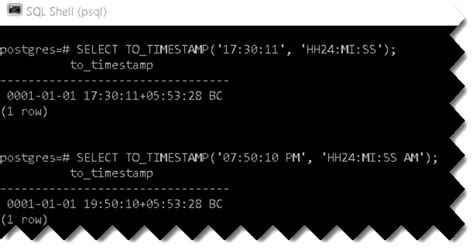 Postgresql Totimestamp