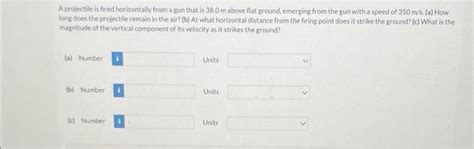 Solved A Projectile Is Fired Horizontally From A Sun That Is Chegg