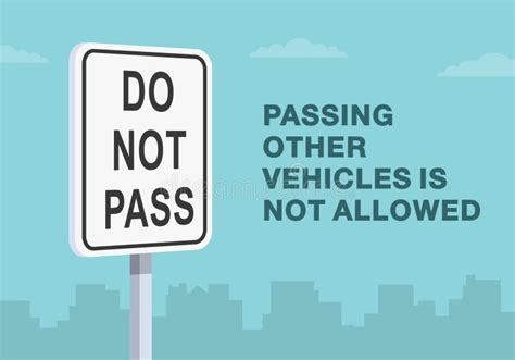 Do Not Pass Sign Stock Vector Illustration Of Parkway 89942679