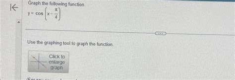 Solved K Graph The Following Function Y Cos X Use The Chegg