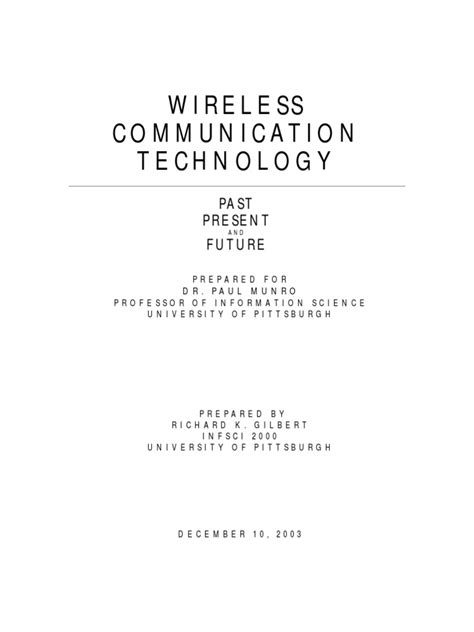 Wireless Communication Technology Pdf Cellular Network Radio