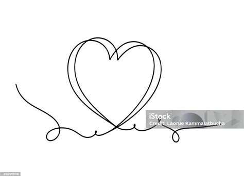 하트의 연속적인 선 손 그리기 낙서 벡터 일러스트 레이 션 2월에 대한 스톡 벡터 아트 및 기타 이미지 2월 Health 개념 Istock