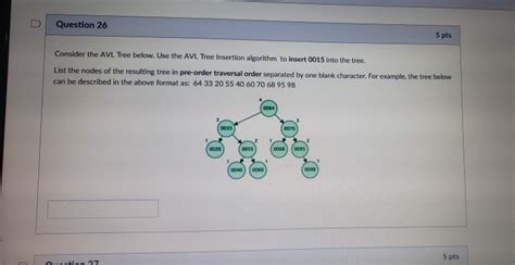 solved question 29 5 pts consider the avl tree below use