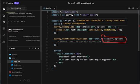 Typescript Types Are Insufficient Issue 5455 Surveyjs Survey