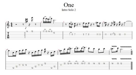 One Metallica Free Guitar Pro Tab