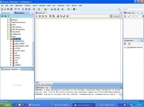How To Register Oracle Database Xe With Oracle Jdeveloper And Edit Unblock The Users