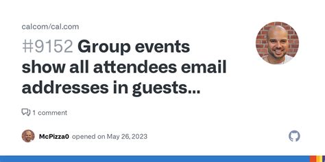 Group Events Show All Attendees Email Addresses In Guests Calendar