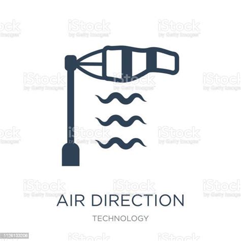 흰색 바탕에 공기 방향 아이콘 벡터 공기 방향 유행 가득 기술 컬렉션 공기 방향 벡터 일러스트 레이 션에서 아이콘 0명에 대한 스톡 벡터 아트 및 기타 이미지 Istock
