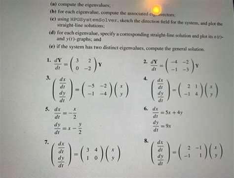 solved a compute the eigenvalues b for each eigenvalue