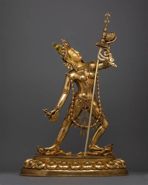 Copper Vajrayogini Statue Tantric Female Buddha Dakini