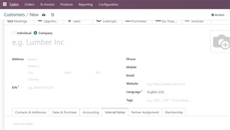 Configure Create New Customers In Odoo Sales App