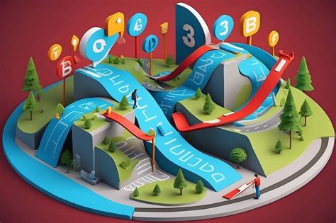 3d Chaos And Easy Simple Way From Point A To B On Page Concept Of Bad