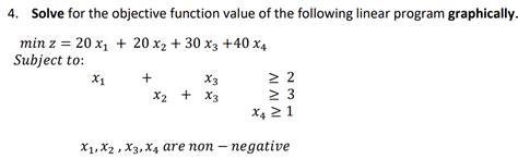 Solved Solve For The Objective Function Value Of The Chegg