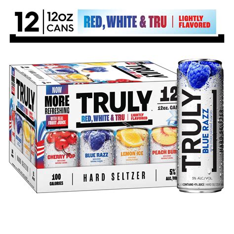 Truly Hard Seltzer Red White And Tru Variety Pack 12 Pack 12 Fl Oz