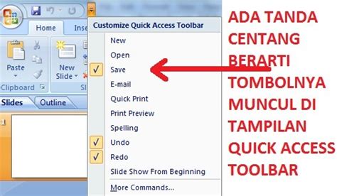 Pengertian Quick Access Toolbar Pada Microsoft Excel