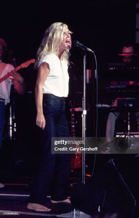 American Rock And Pop Singer Kim Carnes Performs With Her Band