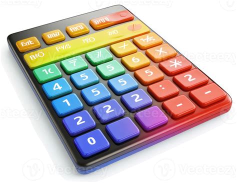 Colorful Digital Calculator With Arithmetic Functions 60693433 Png