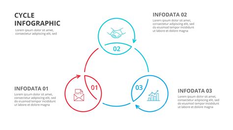 Premium Vector Cyclic Lines Infographic Modern Infographic Design Template With 3 Options