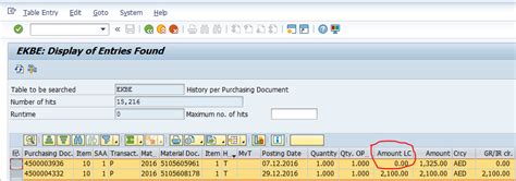 Solved Why Invoice Amount Ekbe Dmbtr Coming Zero In Po Sap Community