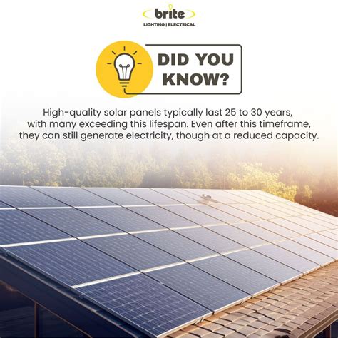 Brite Lighting And Electrical On Linkedin Did You Know High Quality Solar Panels Typically