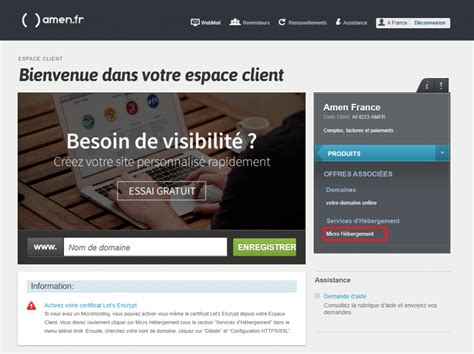 Activer Le Certificat SSL Let S Encrypt Inclus Dans Votre Pack Domaine