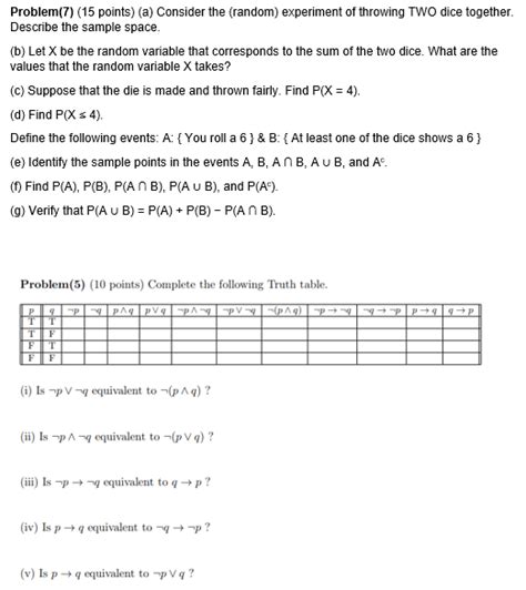 Solved Problem Points A Consider The Random Chegg
