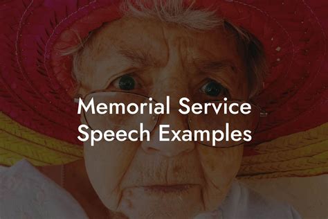 Memorial Service Speech Examples Eulogy Assistant