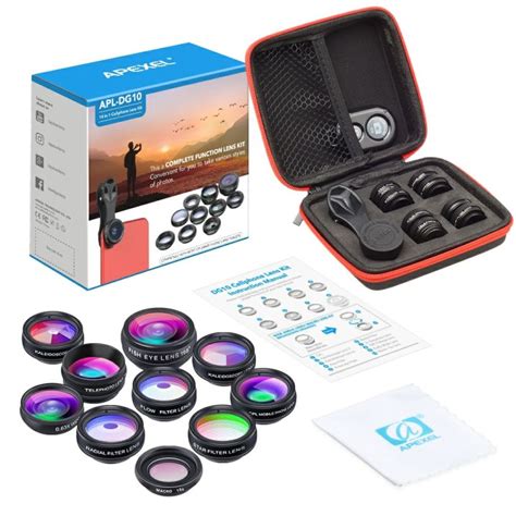 Apexel 10 In 1 Cell Phone Mobile Camera Lens Kit Bd