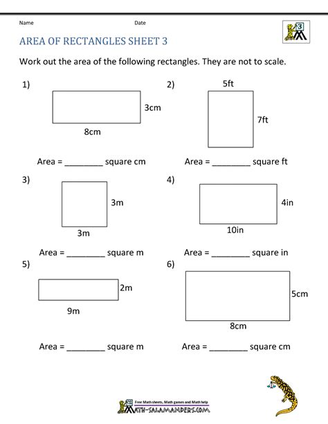 Area Of Rectangle Worksheets Artofit