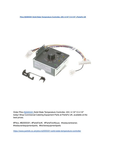 Ppt Pitco B2005301 Solid State Temperature Controller 24v 4 14 X