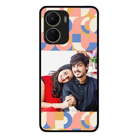 Buy Vivo T2x 5g Photo Printing On Glass Case Semi Circle Maze Pattern