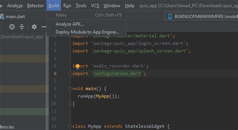 Not Showing The Option Of Build Apk In Build