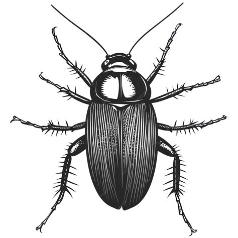 Cockroach Outline Black Vector Illustration Premium Ai Generated Vector