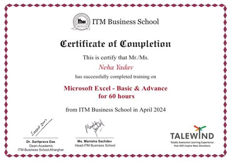 Professionalgrowth Microsoftexcel Datadriven Itmbusinessschool Neha Yadav 16 Comments