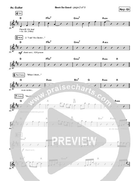 Been So Good Acoustic Guitar Sheet Music Pdf Elevation Worship