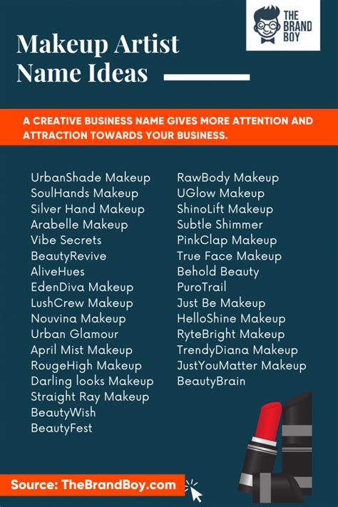 479 Catchy Makeup Artist Name Ideas Video Infographic Makeup 479 Catchy Makeup Artist Name Ideas Video Infographic Makeup