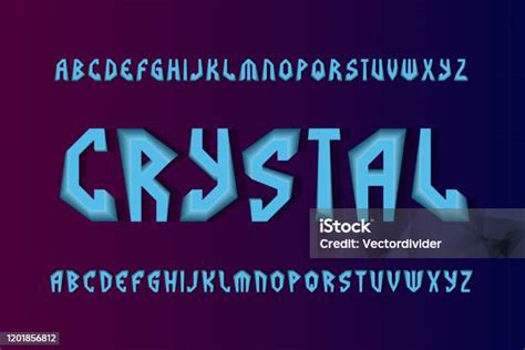 크리스탈 듀얼 알파벳 만화 3d 글꼴입니다 고립 된 영어 알파벳 0명에 대한 스톡 벡터 아트 및 기타 이미지 0명 3차원 형태 개체 그룹 Istock