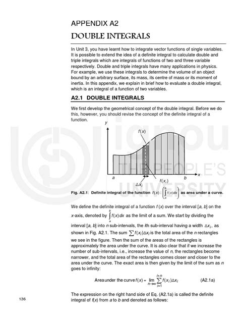 appendix a2 pdf pdf integral function mathematics
