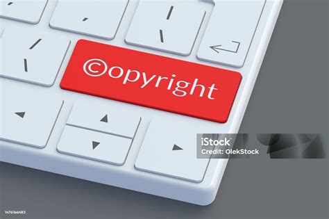 Photo Libre De Droit De Symbole De Copyright Et Mot Sur Le Bouton Du