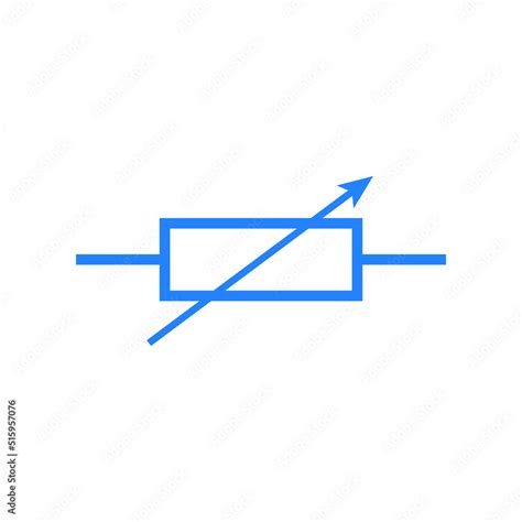 Electronic Symbol Of Variable Resistor Vector Illustration Stock Vector Adobe Stock