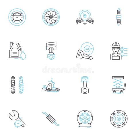 Education Sector Linear Icons Set Learning Curriculum Instruction