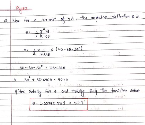 [solved] Derive The Equation For Deflection If The Instrument Is Spring Controlled The