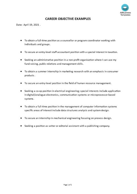 Crafting An Impressive Career Objective For Your Resume