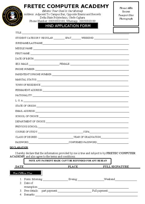 Fretec Computer Academy Fretec Computer Academy Motto Your Goal Is Our Motive Address