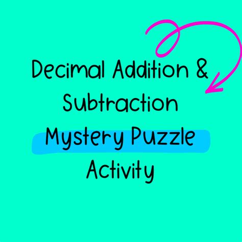 Free Adding And Subtracting Decimals Activities Pdf For 5th Grade Daily Dose Of Mathematics