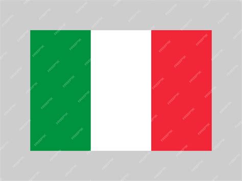 Официальные цвета и пропорции флага италии векторная иллюстрация Премиум векторы