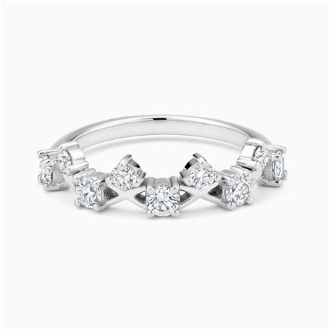 Interlocking X S Diamond Cluster Ring Ecksand
